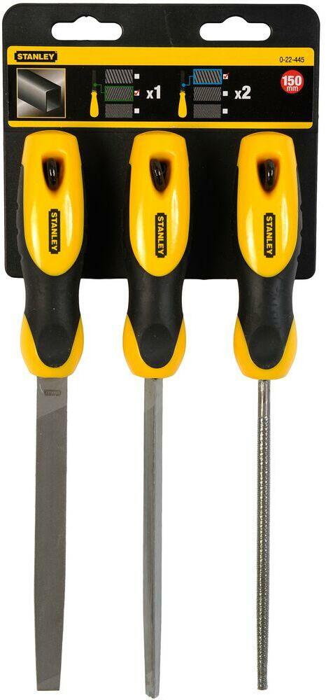 STANLEY 0-22-445 file set bastard 150mm 3-piece | Klium