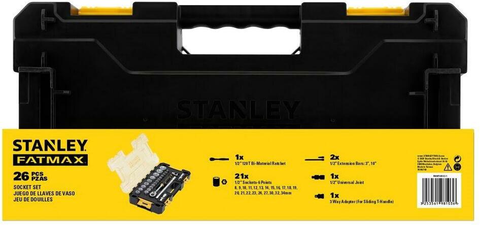 STANLEY FMMT98103-1 FATMAX TSTAK socket set 1/2 26-piece | Klium