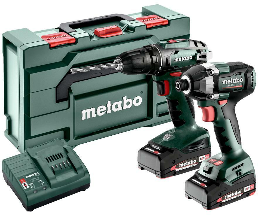 METABO COMBO-SET 2.8.1 18V cordless machine kit BS 18 + SSD 18 LT 200 ...
