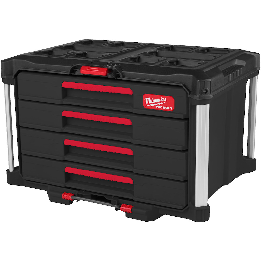 MILWAUKEE 4932493189 PACKOUT tool case with four drawers | Klium