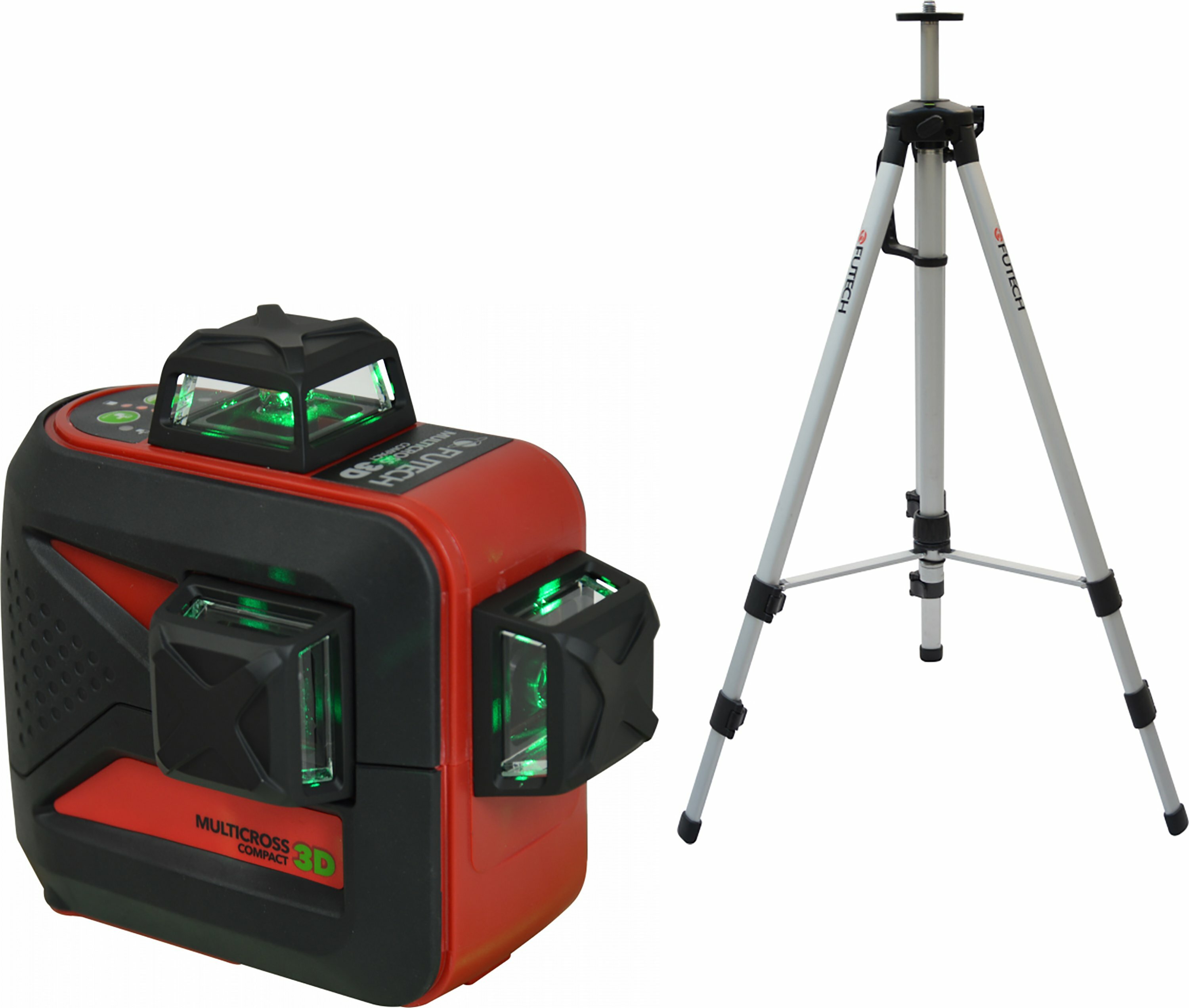 FUTECH MultiCross 3D Compact cross line laser green + tripod 180cm ...