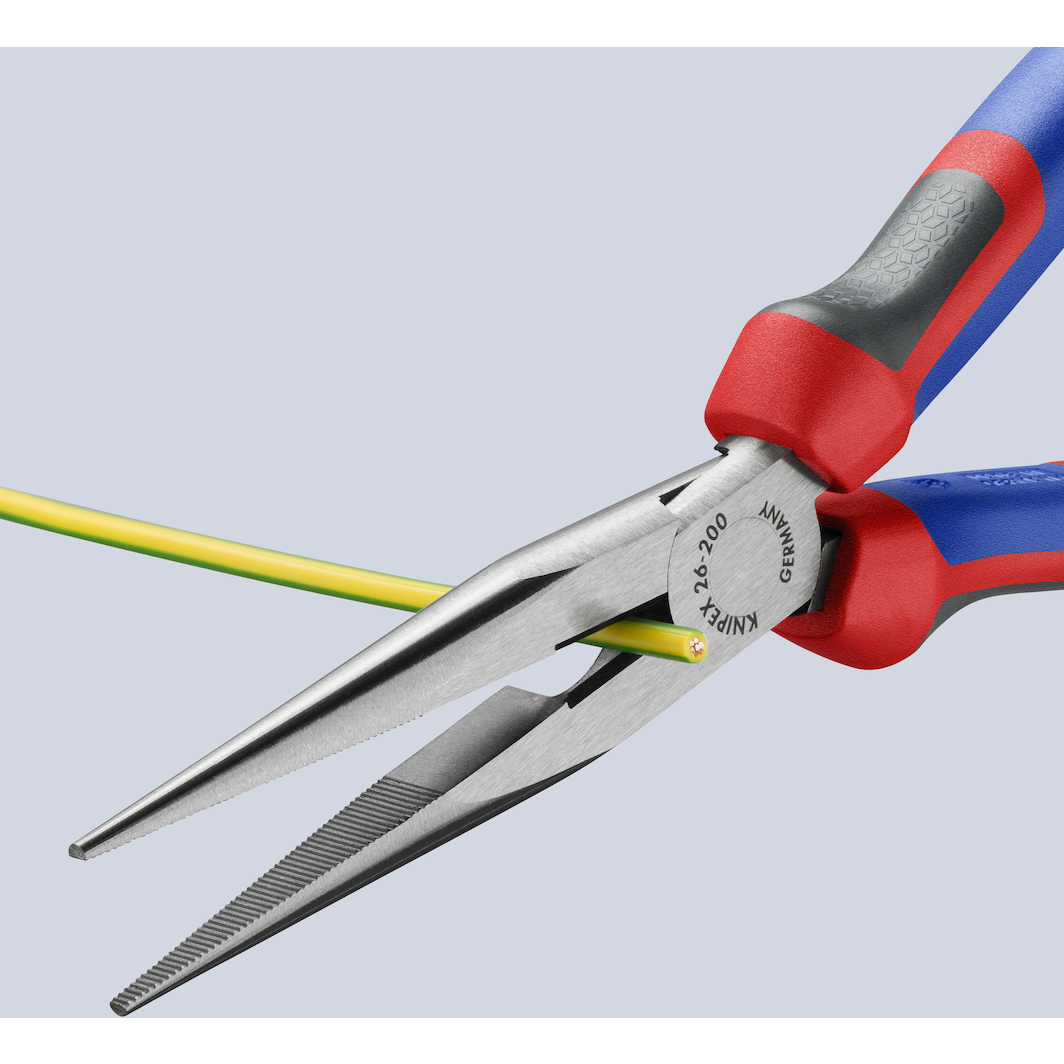 KNIPEX 26 12 200 flat pointed pliers with side cutter (telephone pliers ...