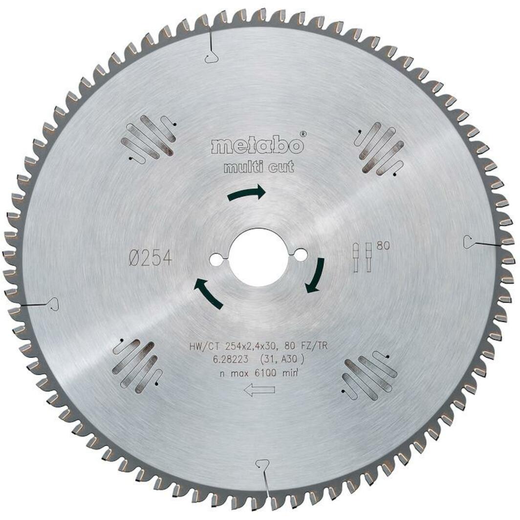 METABO 628077000 saw blade "multi cut - professional", 190x30, Z56 FZ ...