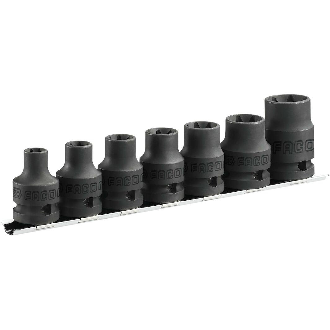 FACOM NSTX.J7 impact socket set 1/2" Torx on a rack 7-piece | Klium