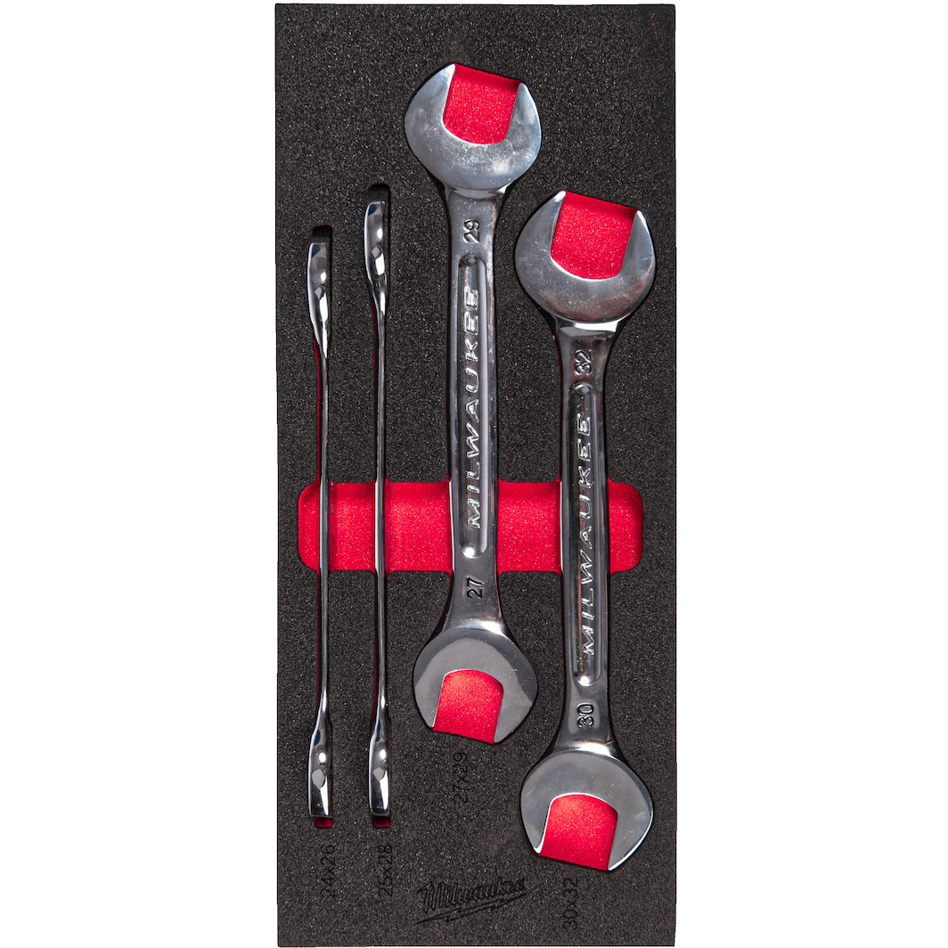 MILWAUKEE 4932493630 spanner set in foam inlay 4-piece | Klium