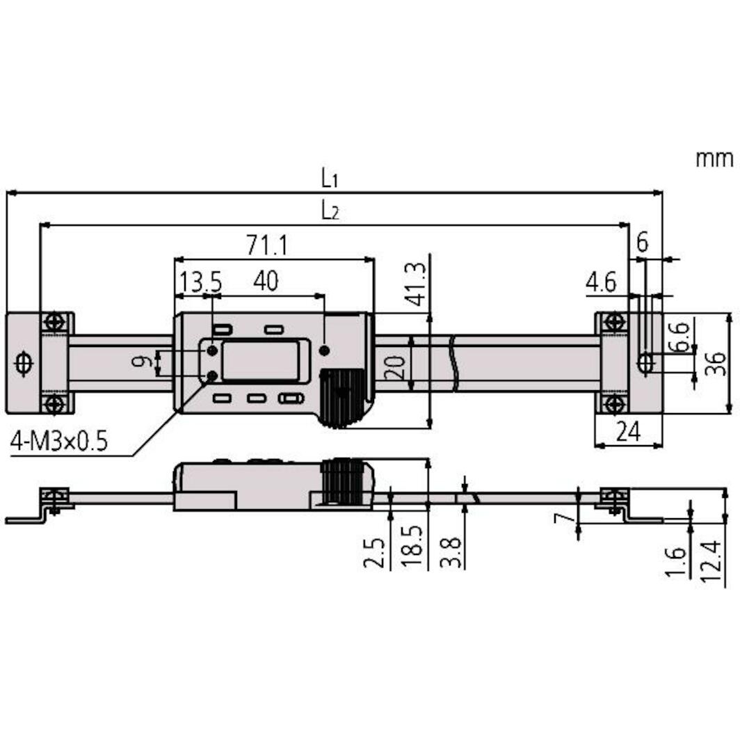 MITUTOYO 572-483-10 built-in ruler horizontal with diameter function ...