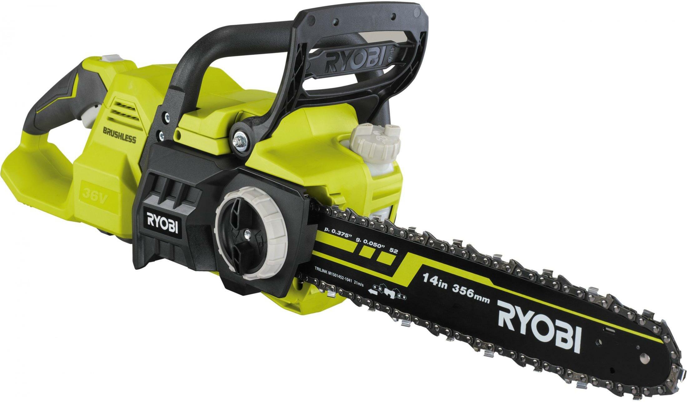 RYOBI RY36CSX35A-150 36V MaxPower Brushless Battery Chainsaw 35cm (1x 5 ...