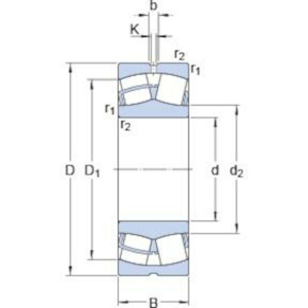SKF 24036 CC/C3W33 double-row cylindrical roller bearing 180 x 280 x ...