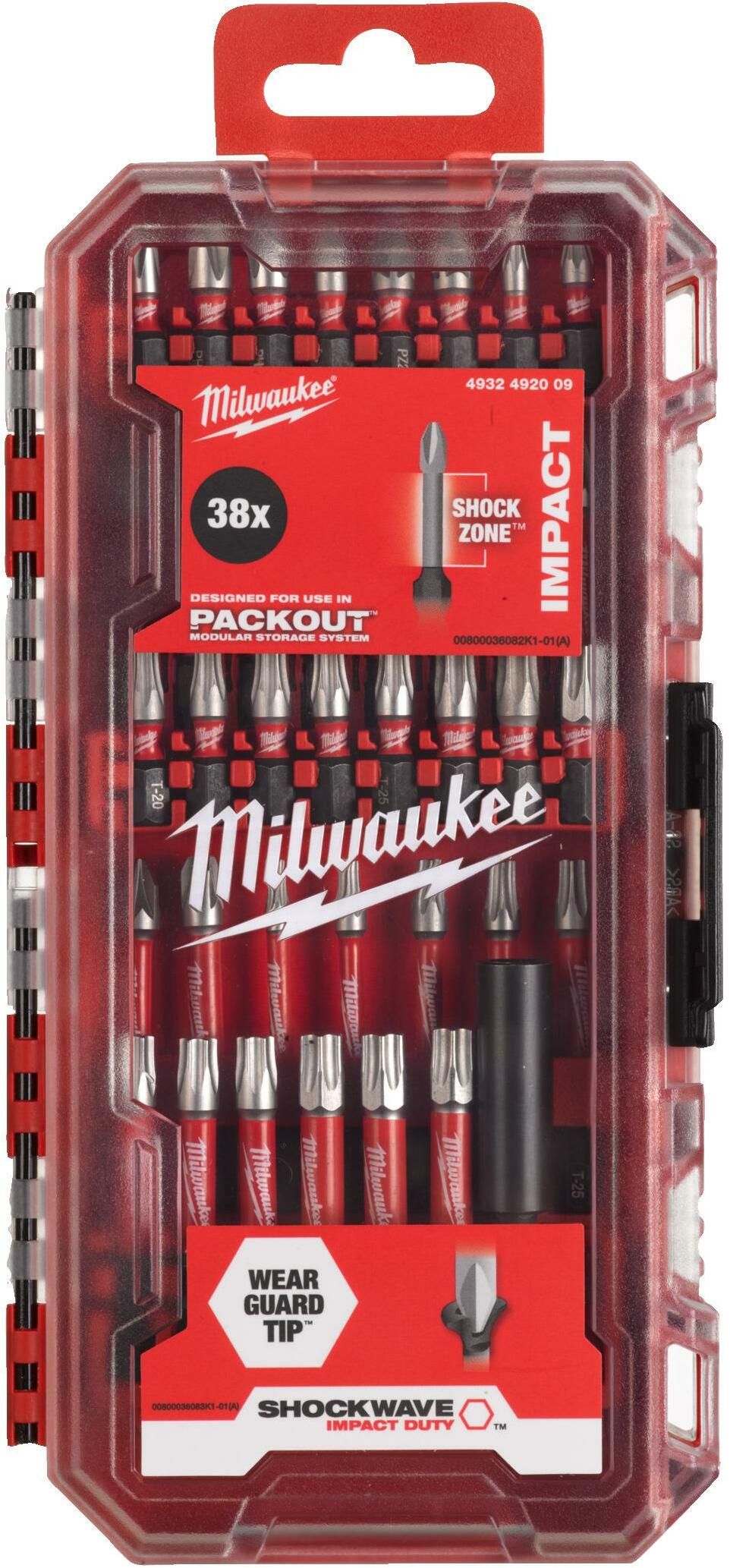 MILWAUKEE 4932492009 SHOCKWAVE IMPACT DUTY bit set 38-piece | Klium