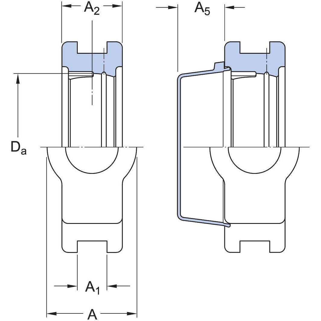 SKF TU 506 M cast iron take-up bearing housing for insert bearing 62 x 37 mm | Klium