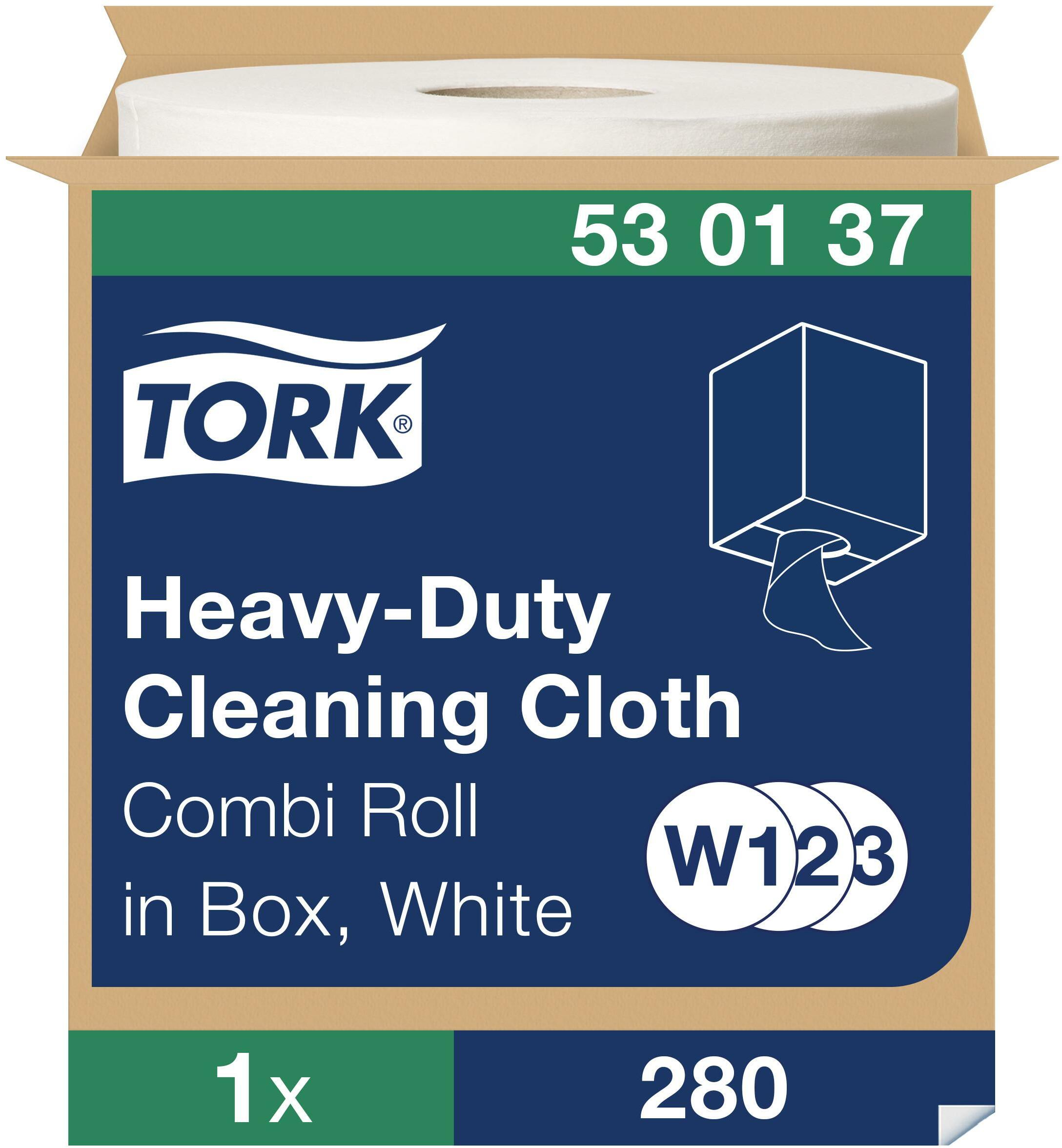 TORK 530137 heavy-duty combi roll cleaning cloth W1/W2/W3 (280 pcs) | Klium