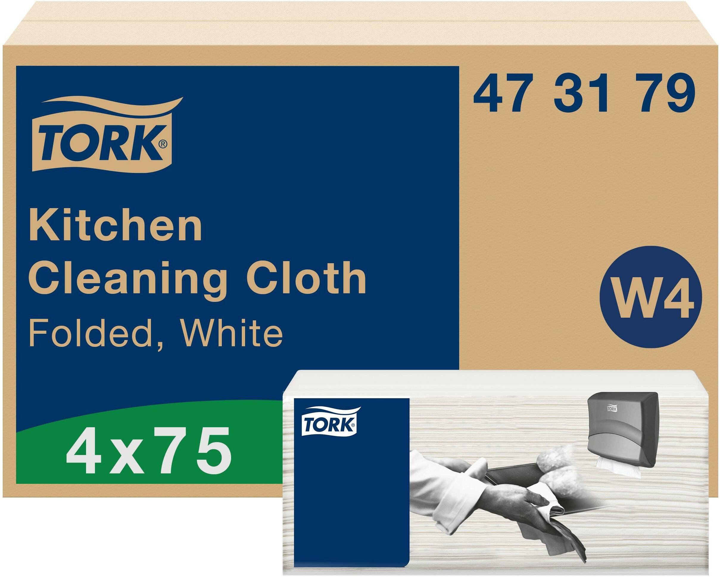 TORK 473179 folded cleaning cloth for kitchen W4 (75 pcs) | Klium