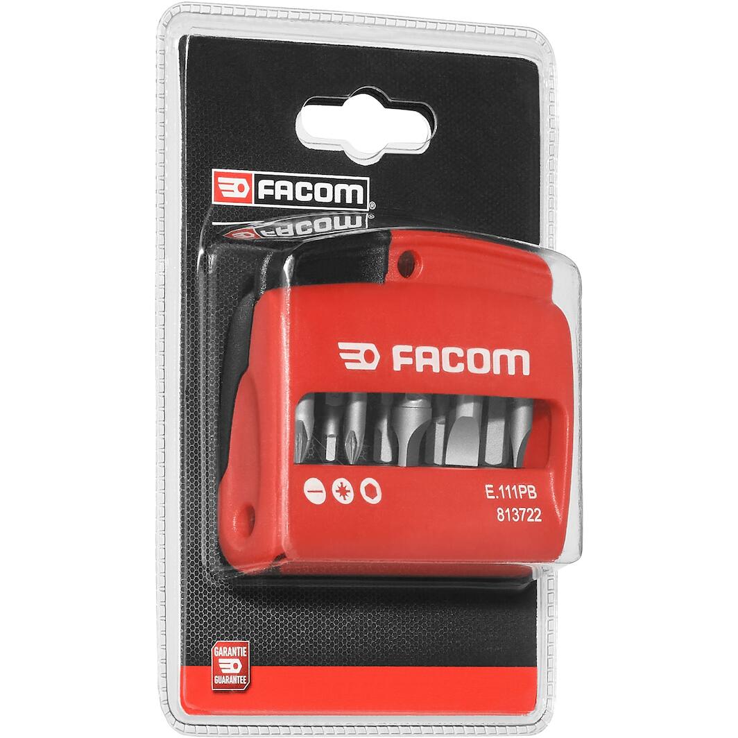 FACOM E.111PB combination set of 10 bits 1/4" series 1 25mm + bit ...