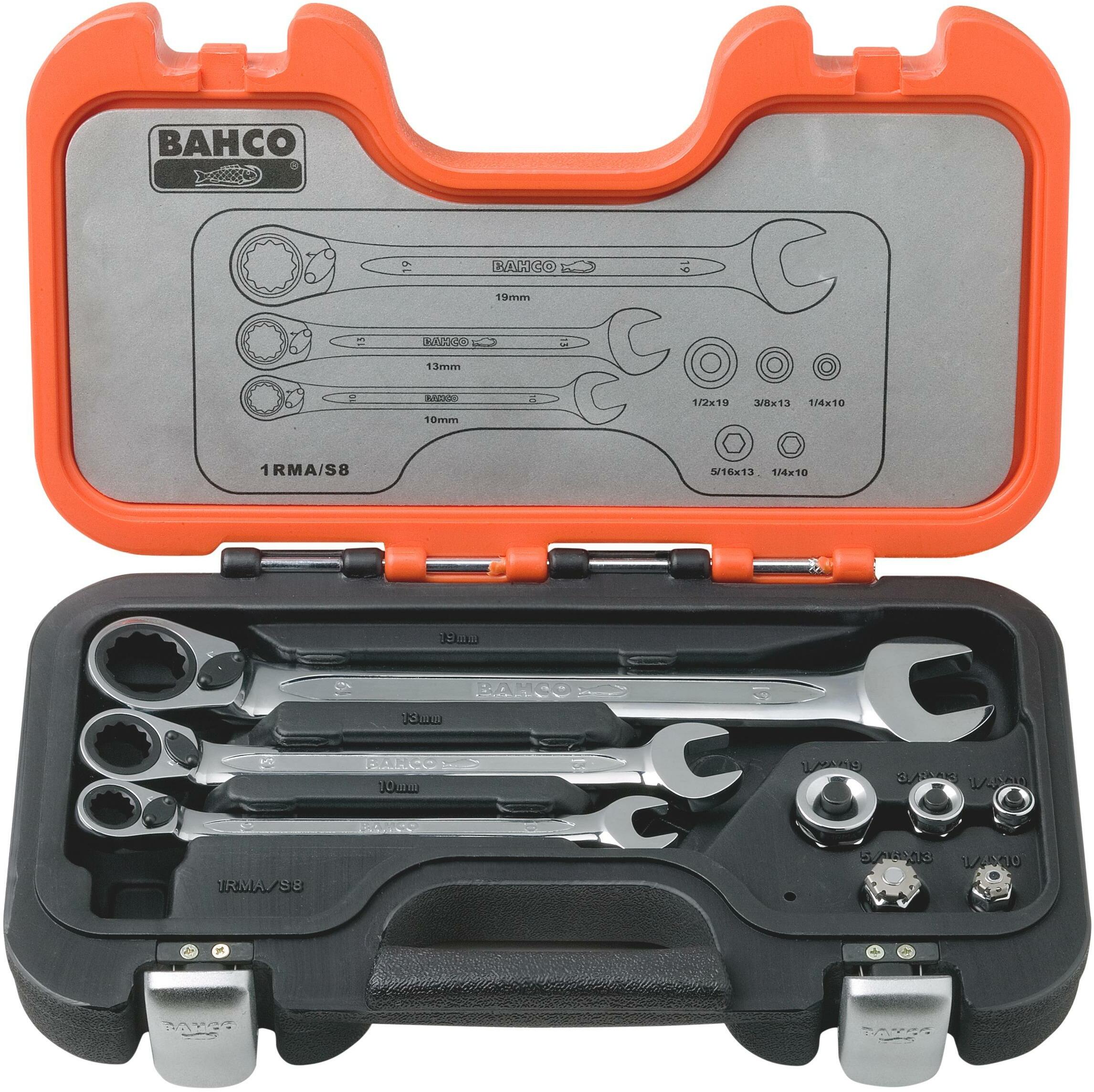 BAHCO 1RMA/S8 ring spanners and reducers in case 8-piece | Klium