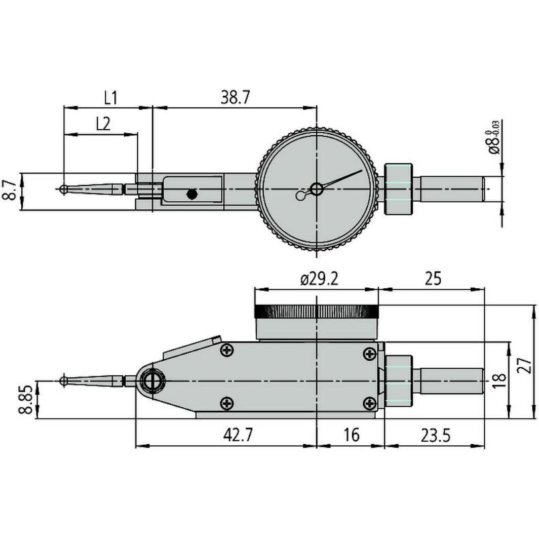 MITUTOYO 513-405-10E swivelling probe horizontal model - 0.2mm, 0.002mm | Klium