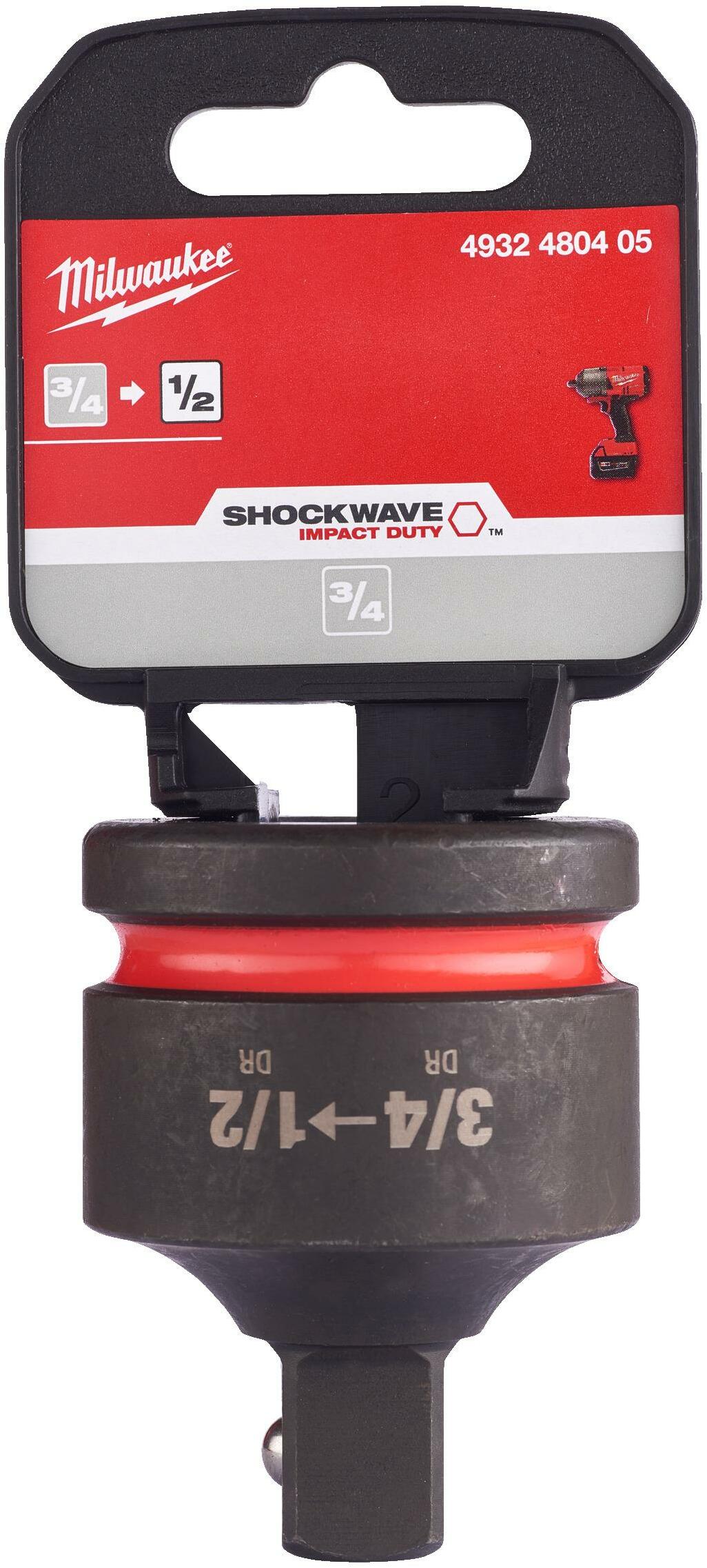 MILWAUKEE 4932480405 SHOCKWAVE IMPACT DUTY adapter 3/4" to 1/2" | Klium