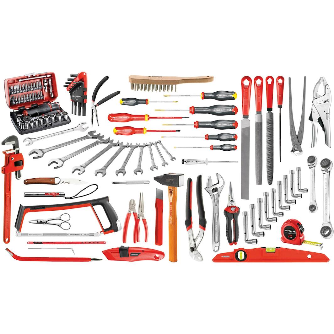 FACOM 2046.SG4A tool set for general services in metal tool case 112 ...
