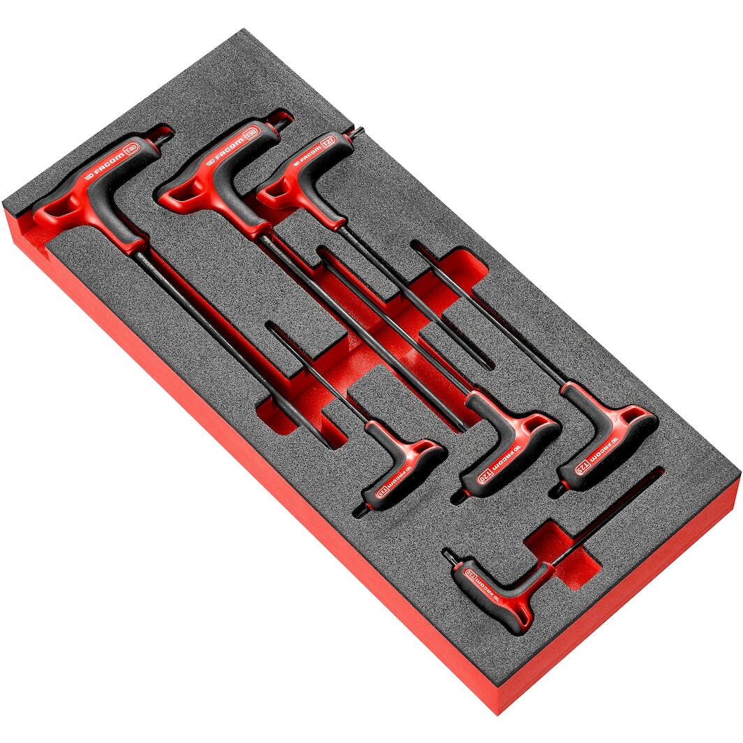 FACOM MODM.89TXA Allen wrench set Torx with T handle in foam module T10 ...