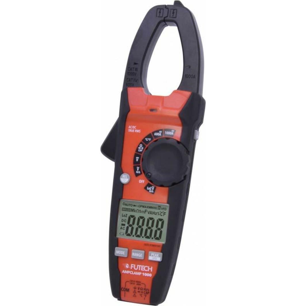 FUTECH AmpClamp 1000 TRUE RMS digital multimeter with current clamp ...