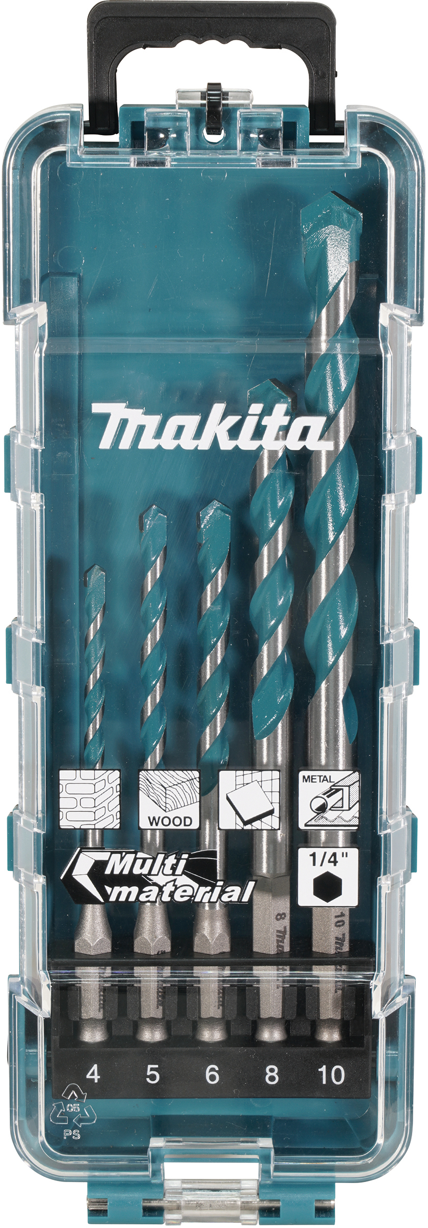 MAKITA E-16732 TCT drill set multi-material 5-piece | Klium