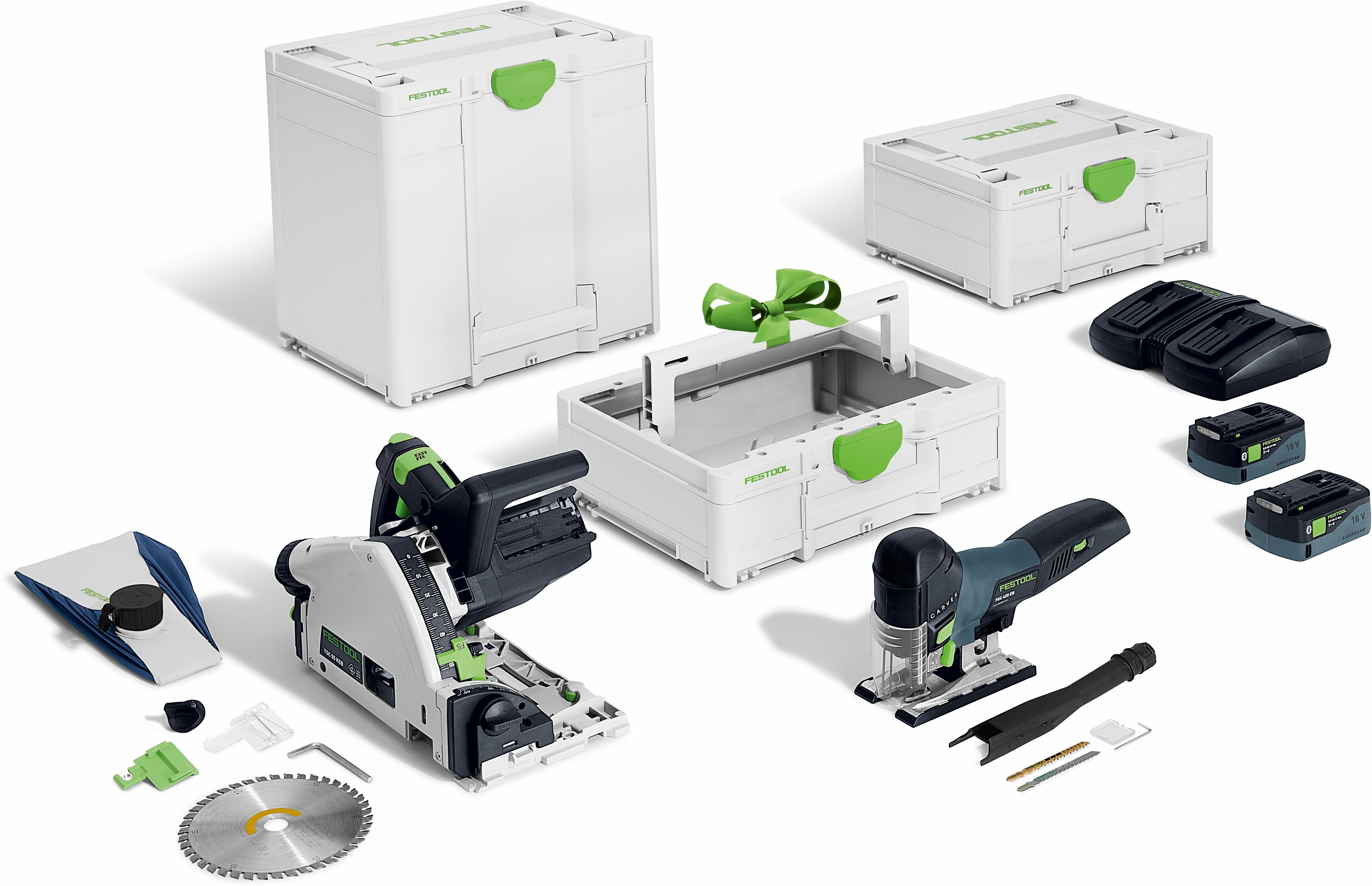 FESTOOL TSC 55 K/PSC 420/TB M137 18V cordless machine saw set 2-piece ...
