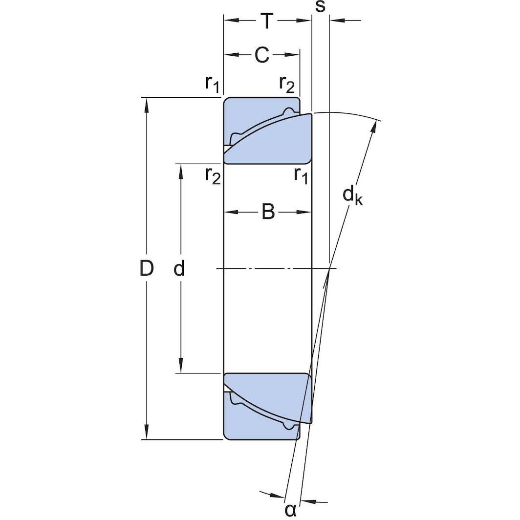 SKF GAC 50 F angular contact spherical plain bearing 50 x 80 x 20 mm ...