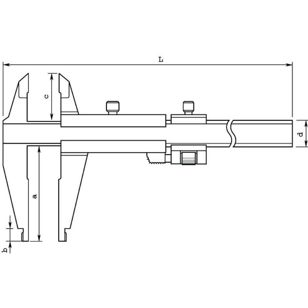 MITUTOYO 533-406 vernier caliper with rounded/pointed measuring jaws ...