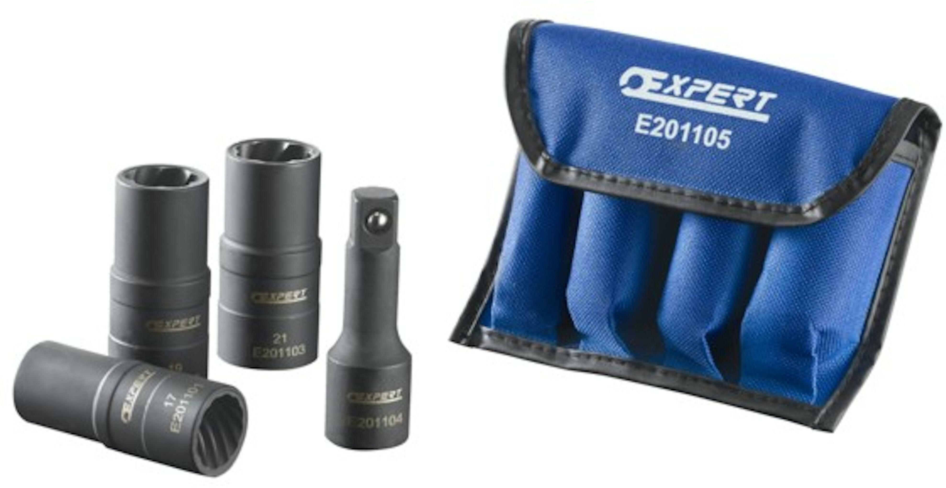 EXPERT E201105 circular socket set 1/2" 3-piece | Klium