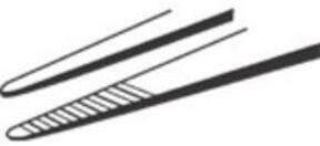 BAHCO 5471 F-145 tweezers for general use, rounded tips, hardened steel ...