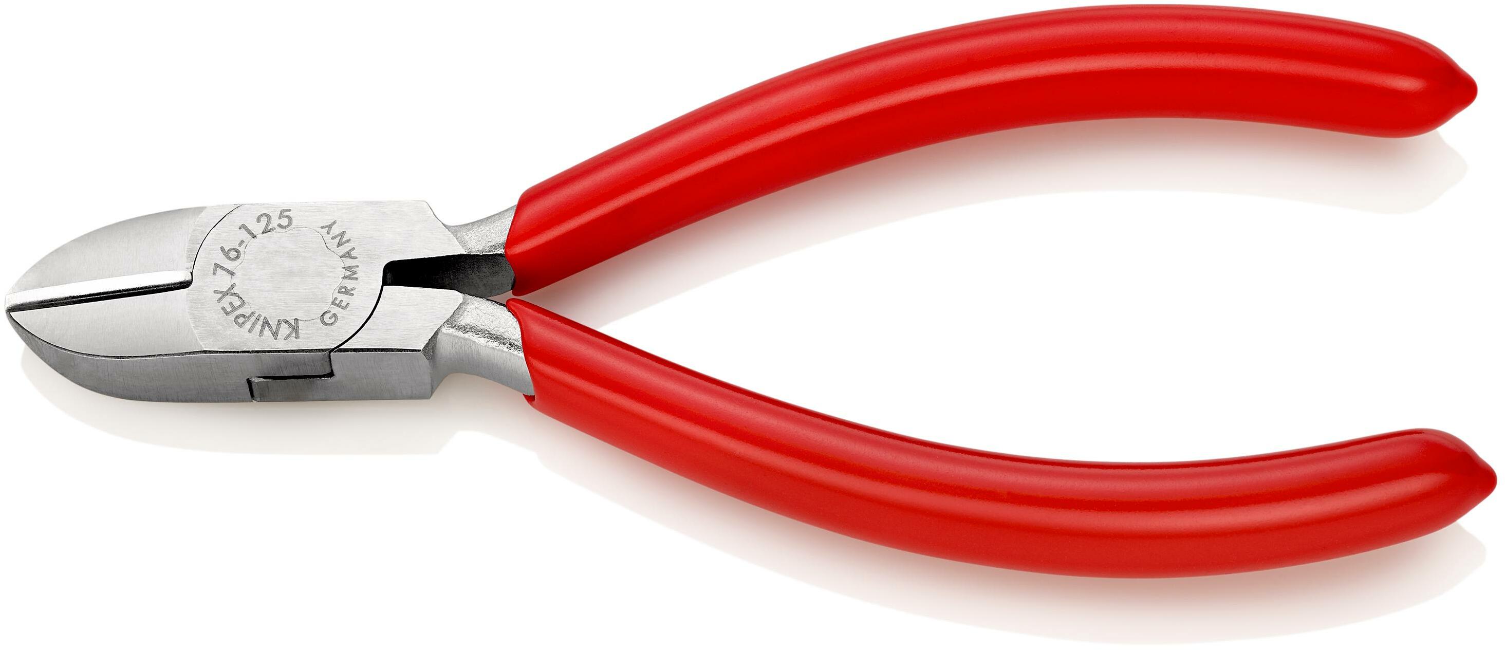 KNIPEX 76 03 125 Diagonal cutters for electromechanics plastic-coated ...