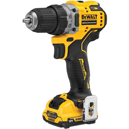 DEWALT DCD701D2 QW 12V XR cordless drill driver 10mm in TSTAK 2x 2.0Ah battery charger Klium