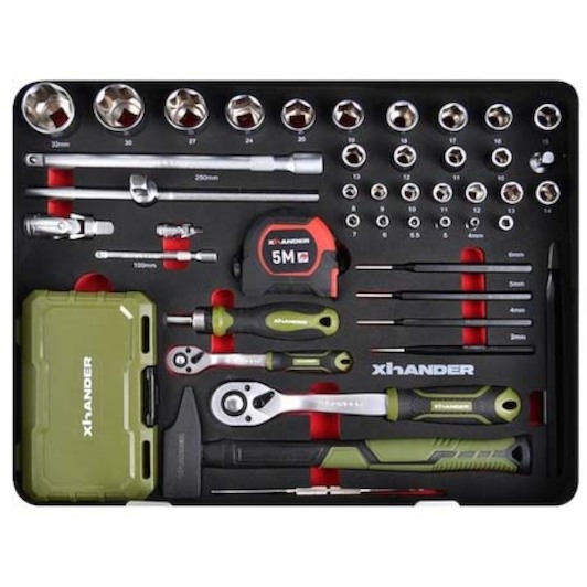 XHANDER 71272699 set d'outils mechanik dans une valise en aluminium ...