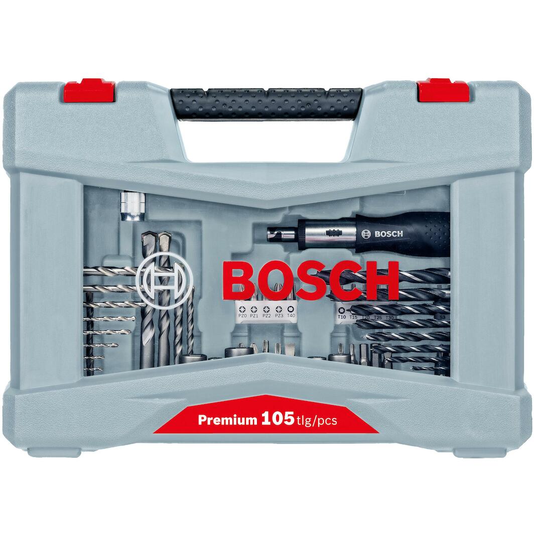 BOSCH 2608P00236 Premium X-Line drill and screw bit set 105 pieces | Klium
