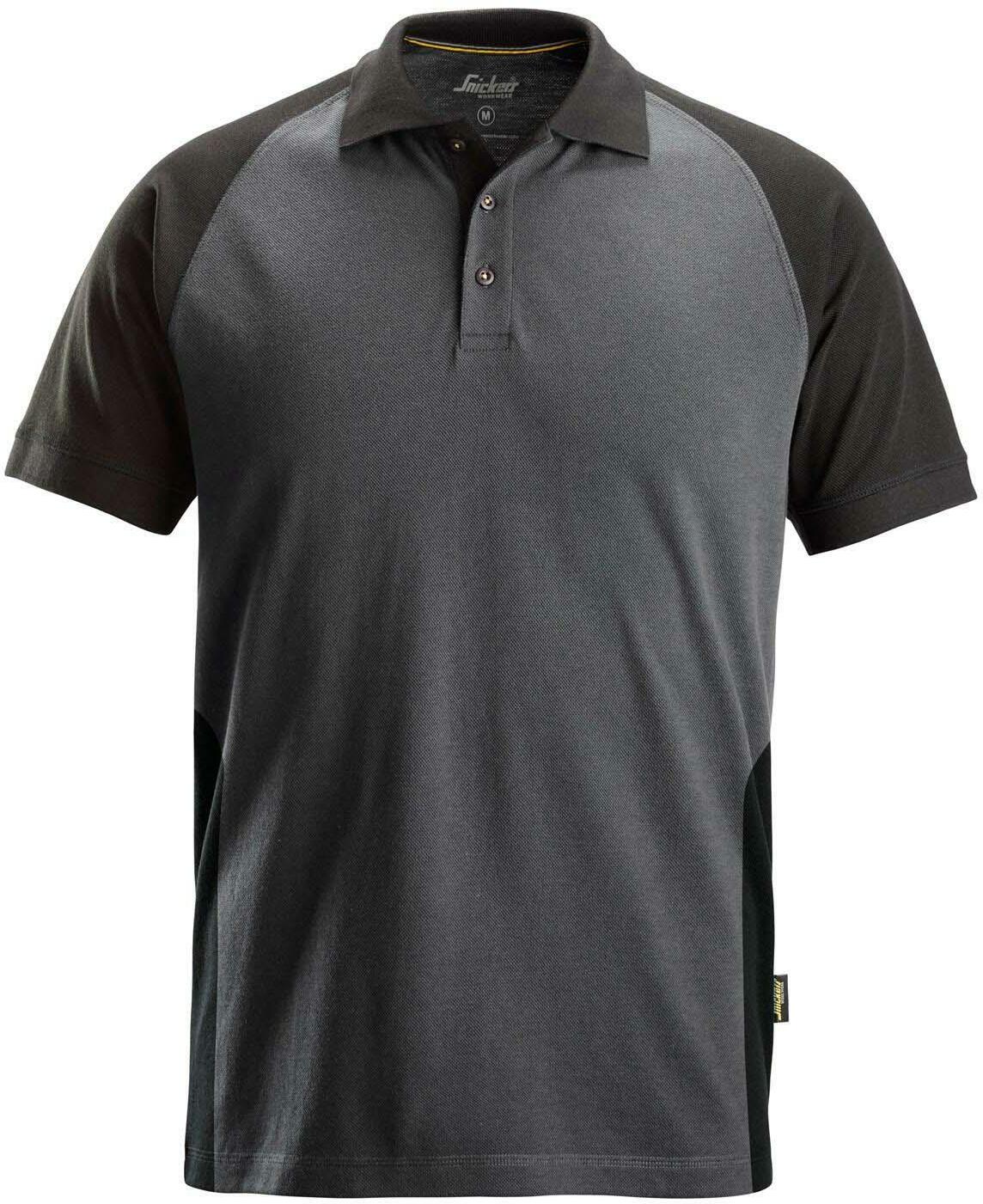 SNICKERS 2750 two-colour polo shirt (steel grey/black) - 27505804004 ...