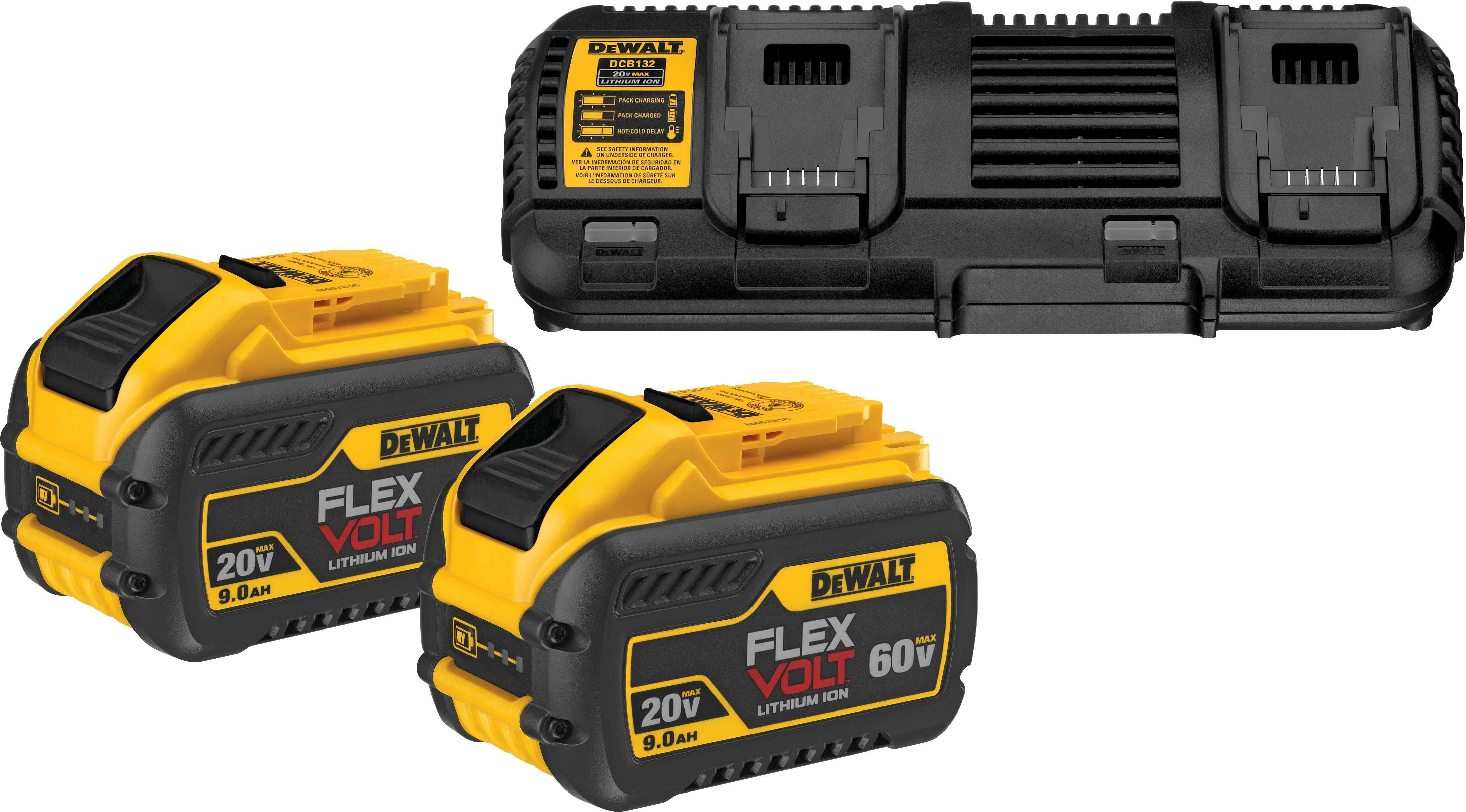 DEWALT DCB132X2-QW Kit de chargement de batterie 18V XR FLEXVOLT (2x ...