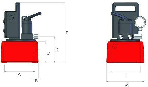 HI-FORCE HEP103442 electric hydraulic two-stage compact pump with 4-way ...