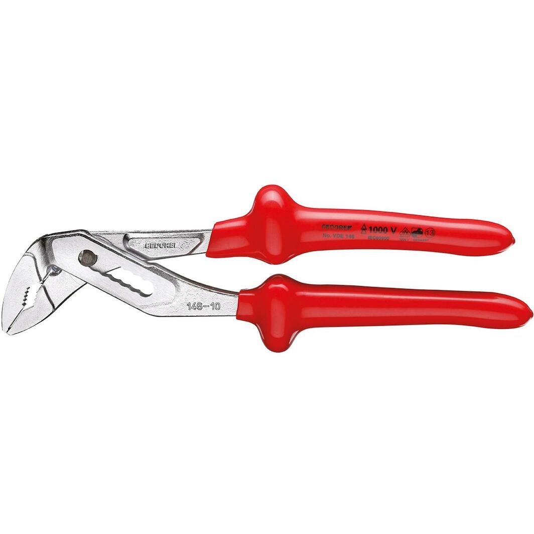 GEDORE VDE 146 10 vde water pump pliers with dipping insulation 10", 7 ...