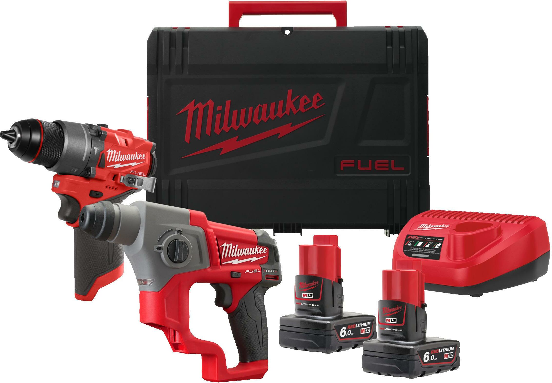 MILWAUKEE M12 FPP2F2-602X FUEL cordless machine set FPD2 + CH 2-piece ...