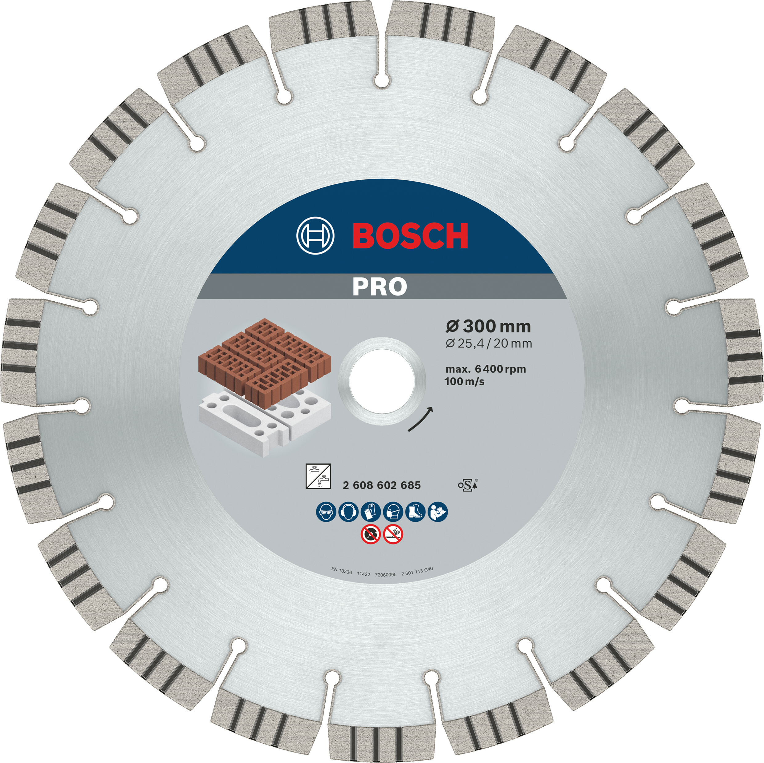 BOSCH 2608602685 diamond cutting disc Best for Abrasive 300 x 20/25,40 ...