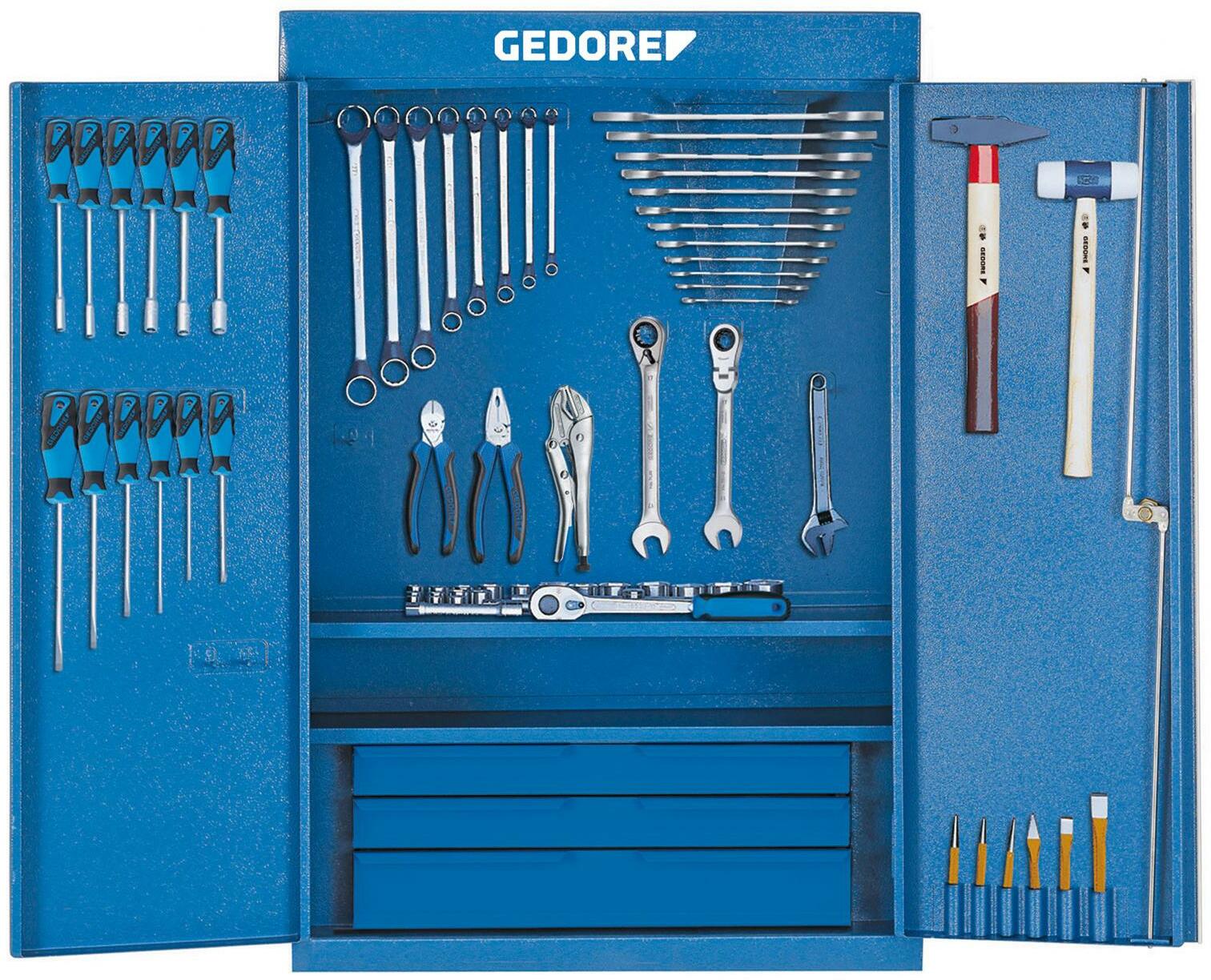 GEDORE 1400 G tool cabinet with 100-piece tool assortment - 6613250 | Klium
