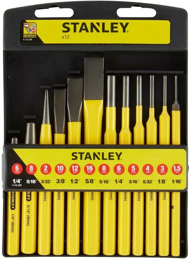 STANLEY 4-18-299 cold chisel and dowel set 12-piece | Klium
