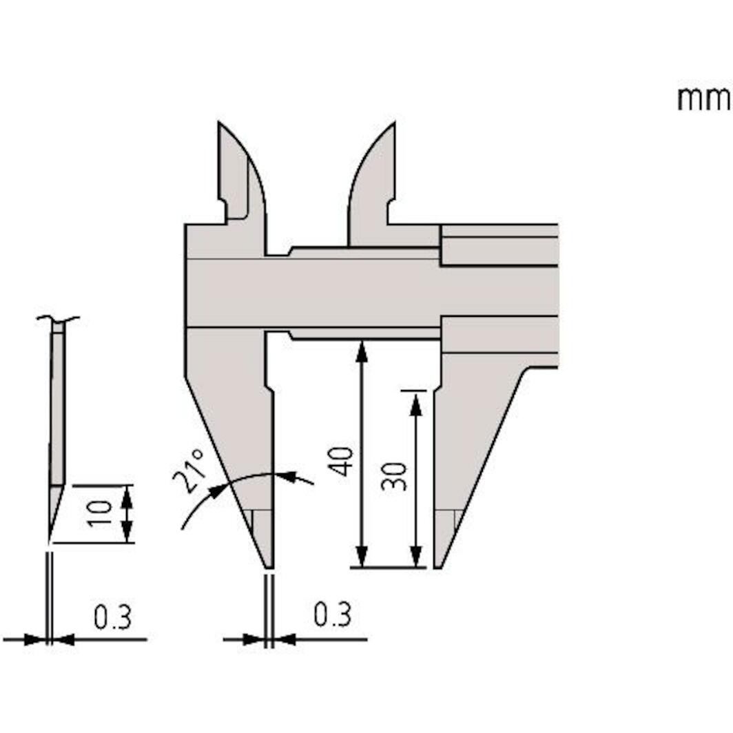 MITUTOYO 536-121 vernier caliper with pointed jaws 150mm/0.05mm | Klium