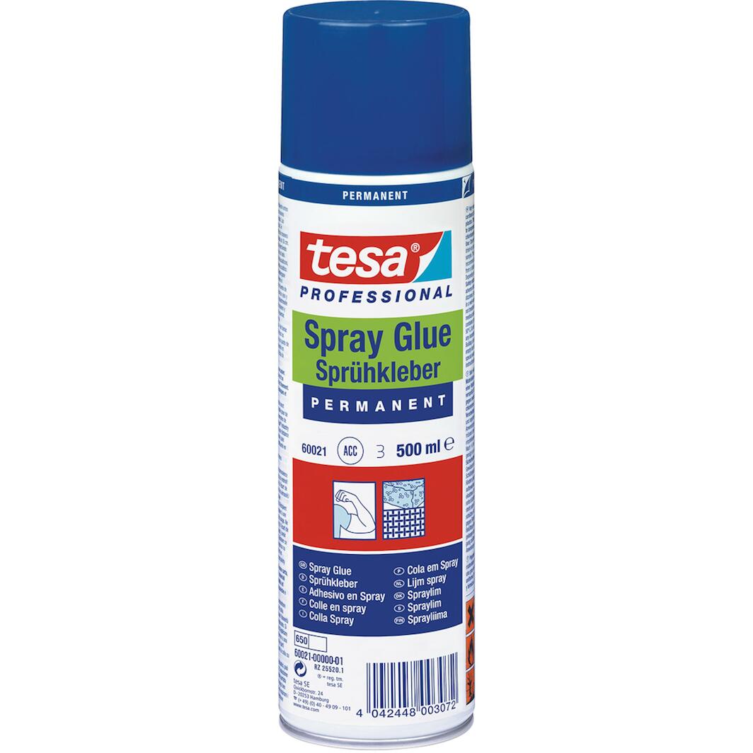 TESA 60021 glue spray permanent 500 ml transparent - 60021-00000-03 | Klium