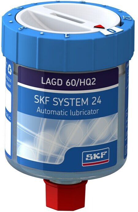 SKF LAGD 60/HP2 gas-powered automatic single-point lubrication system with LGHQ 2 grease 60 ml ...