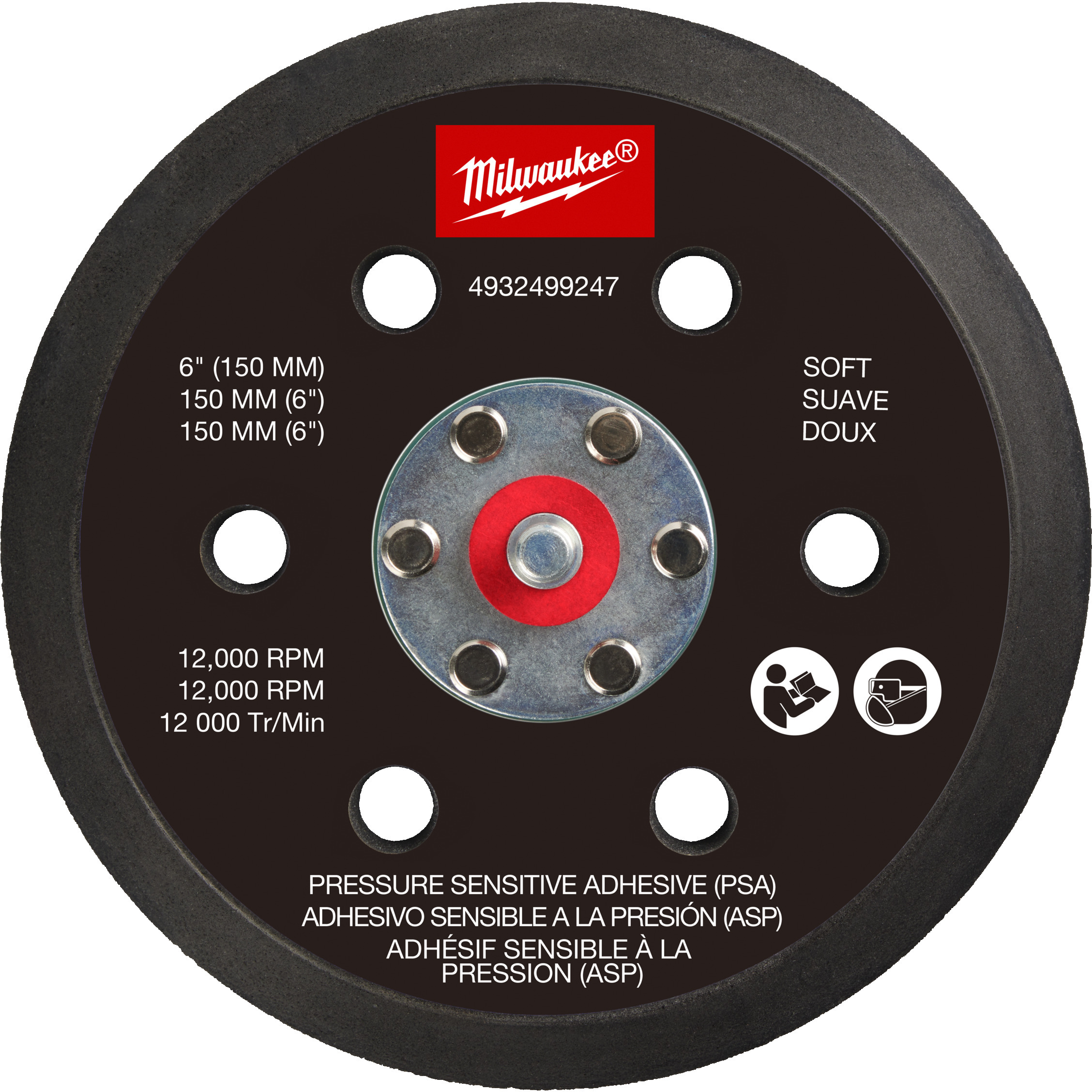 MILWAUKEE 4932499247 hard pressure-sensitive Pad Saver 150mm for M12 ...