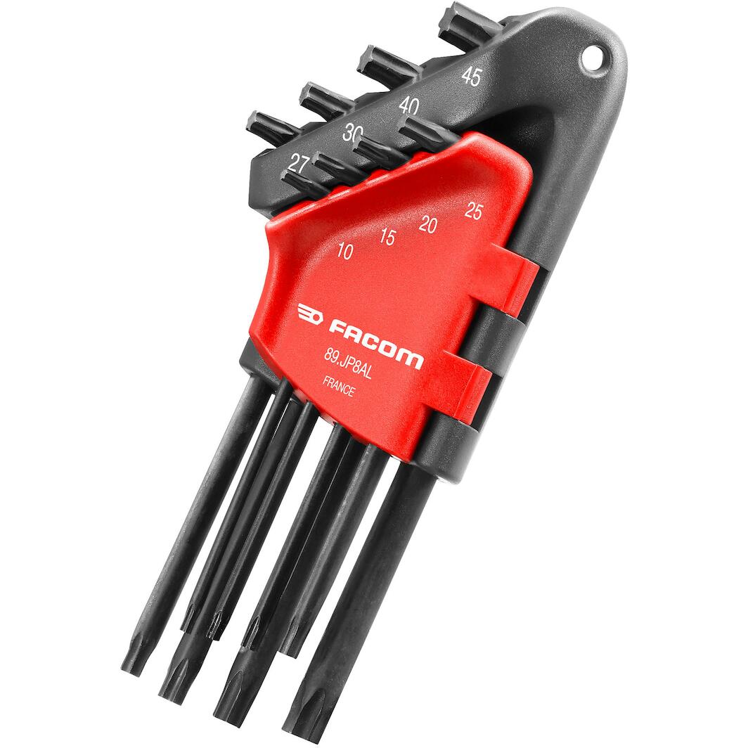 FACOM 89.JP8AL right-angle Torx spanner set in holder | Klium