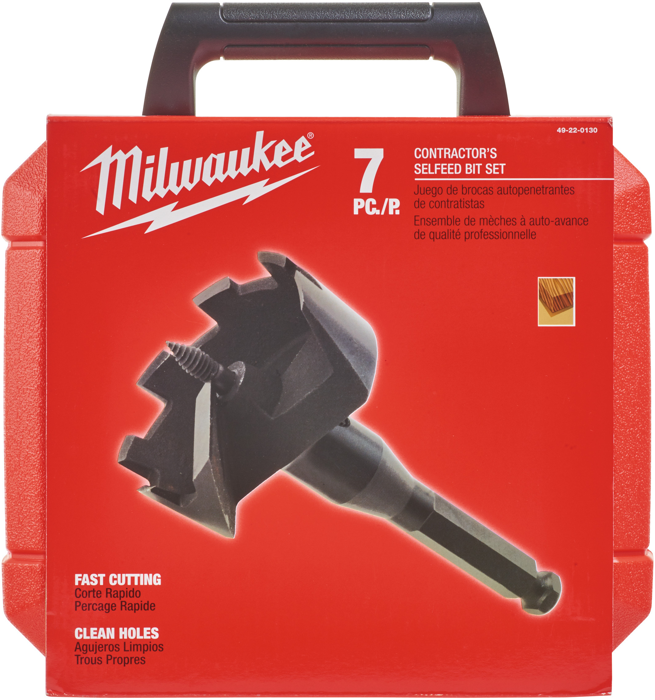 MILWAUKEE 4932479488 contractor set with self-feeding drill bits 7 ...