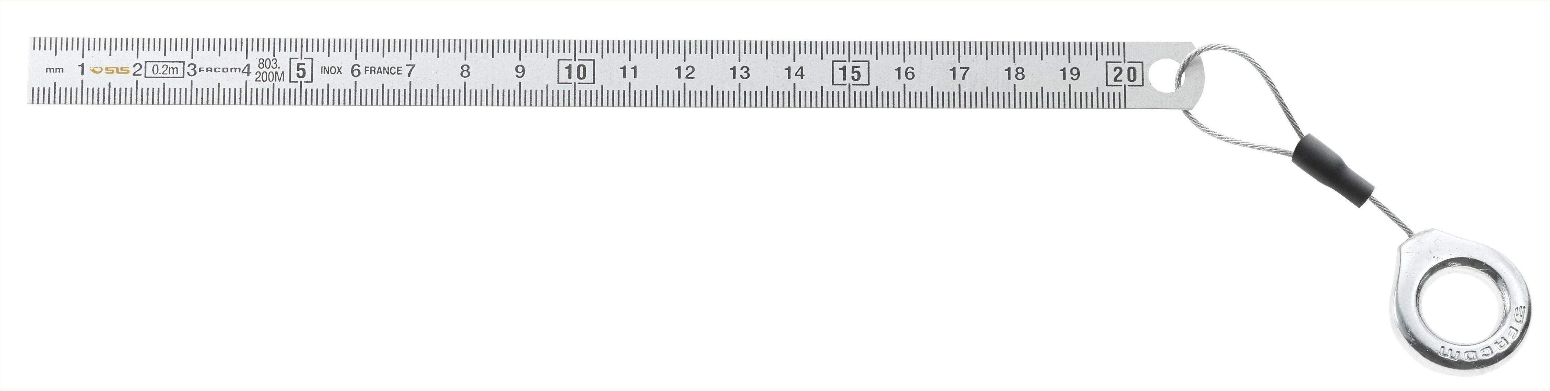 FACOM 803.300MSLS flexible stainless steel ruler double-sided 300 mm ...