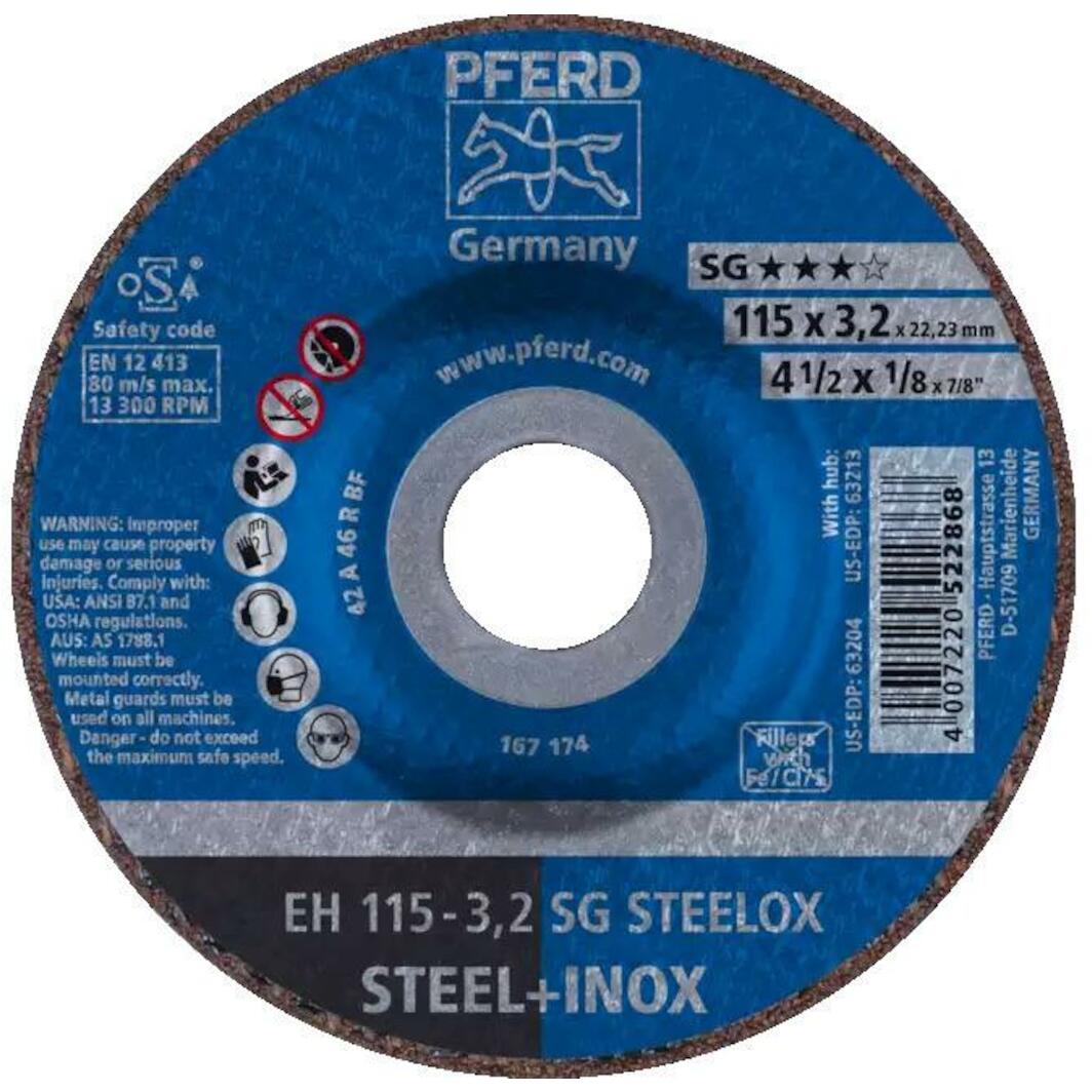 PFERD 61332432 cut-off wheel EH 115x3,2x22,23 mm performance line SG ...