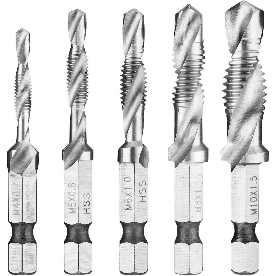 FACOM 227H.J5PB tapping bit set 3-in-1 (M4, M5, M6, M8, M10) 5-piece ...